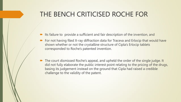 Roche vs Cipla Dispute over Traceva (Erlotinib).pptx
