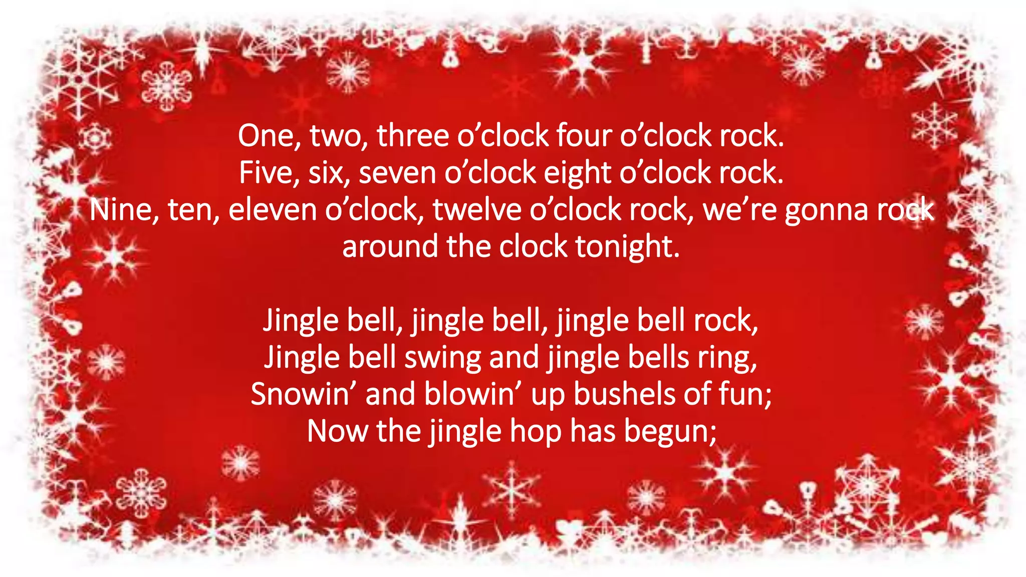Rock around the jingle bells | PPT