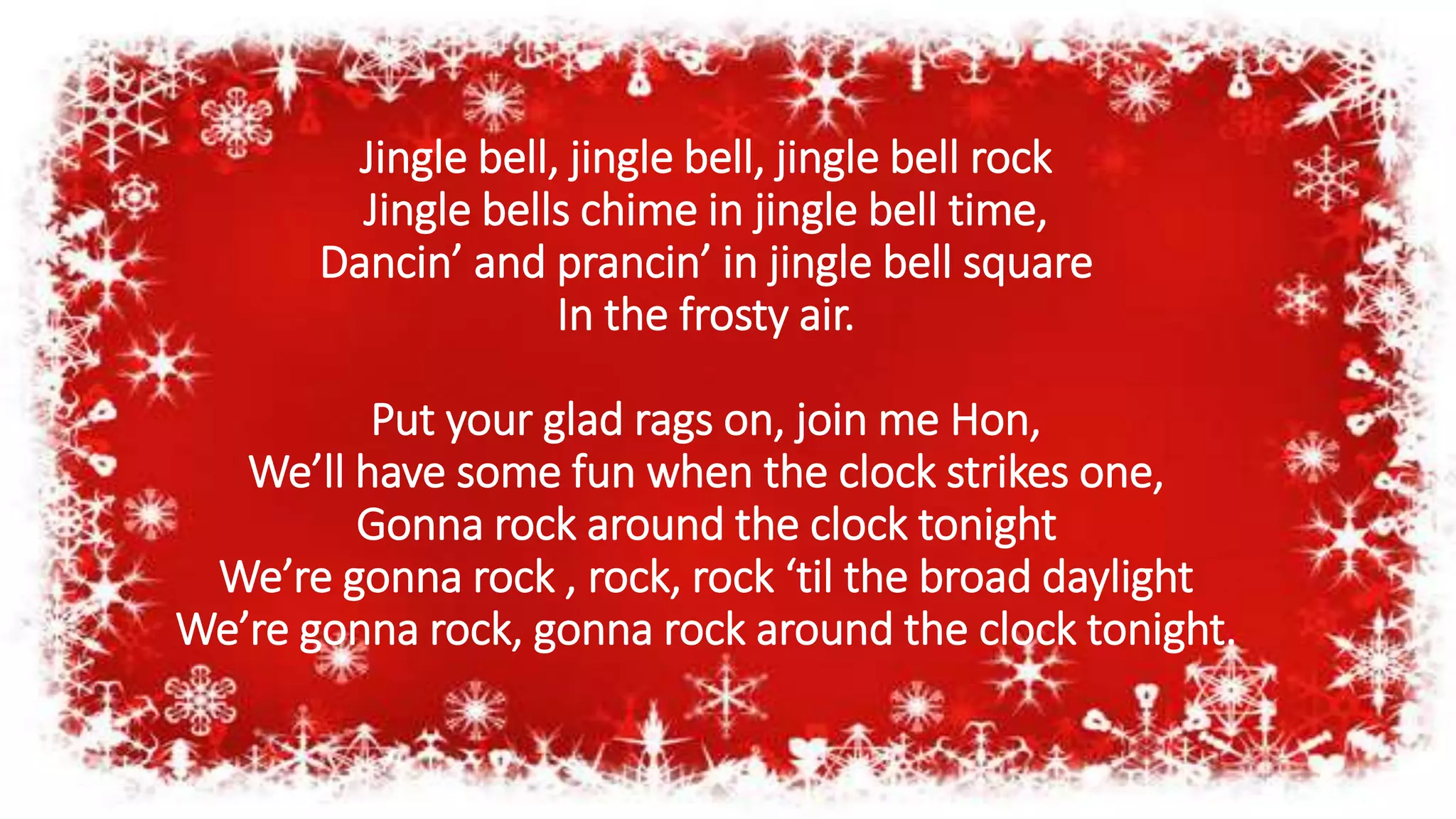 Rock around the jingle bells | PPTX