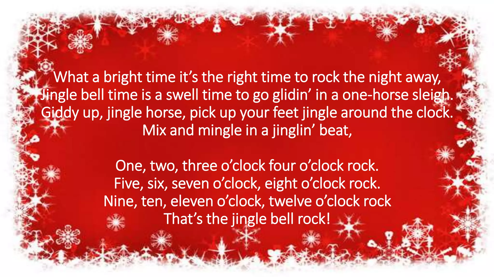 Rock around the jingle bells | PPT