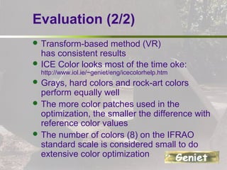 Rock art and IFRAO color card | PPT