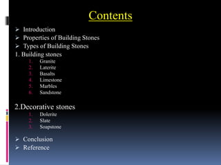 Rock as aconstruction material | PPT