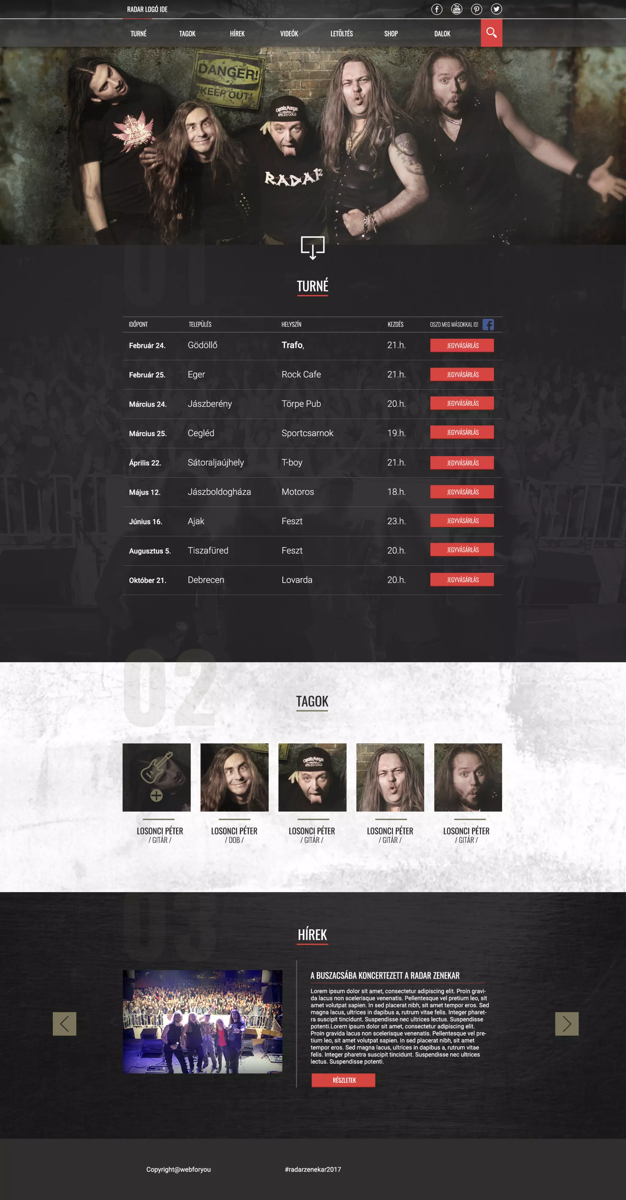 Rock band website desing | PDF