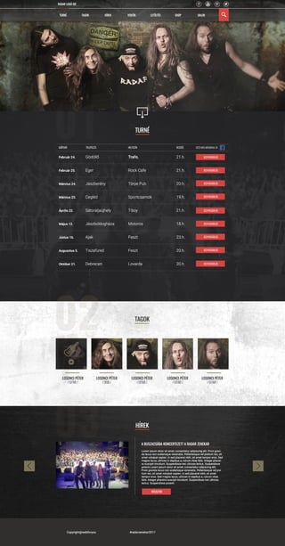 Rock band website desing | PDF