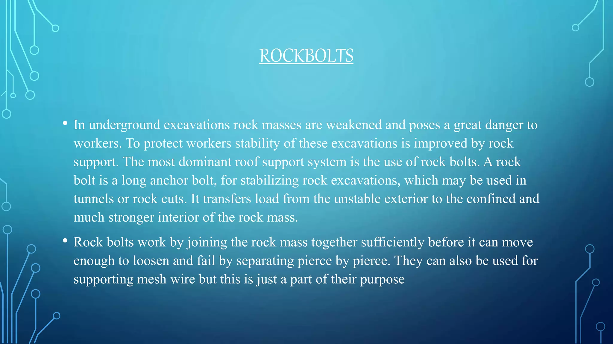 Rock bolts simon madiro | PPTX