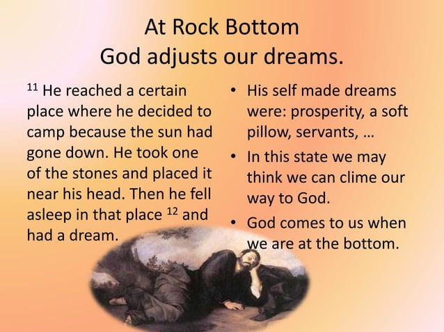 Rock bottom (jacobs dream) gen 28 10 22 | PPT | Free Download