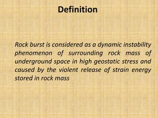 Rock burst presentation | PPTX
