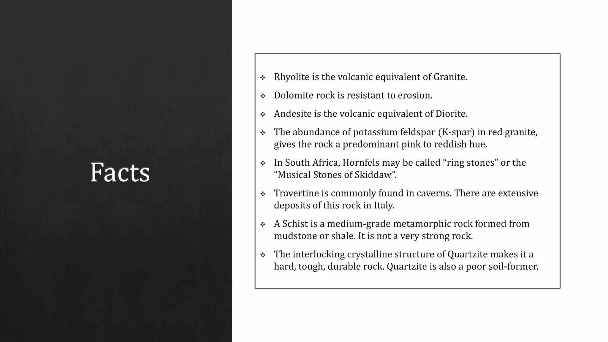different types of rocks | PPTX