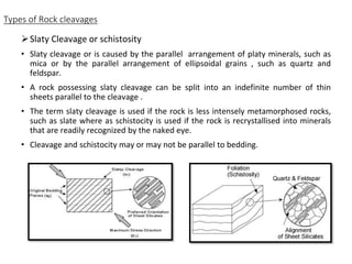 Rock cleavage, foliation and lineation and their various types of ...