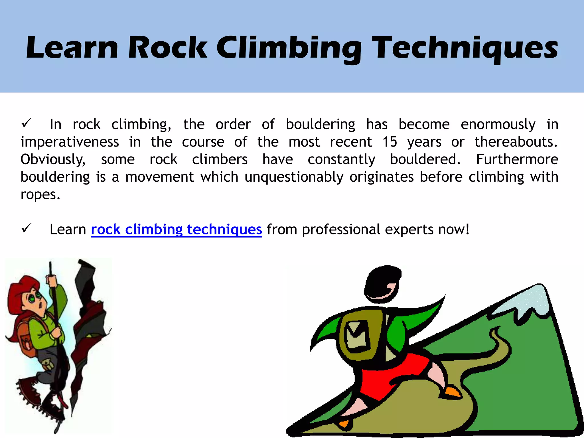 Essential Rock Climbing Tricks and Techniques | PPTX
