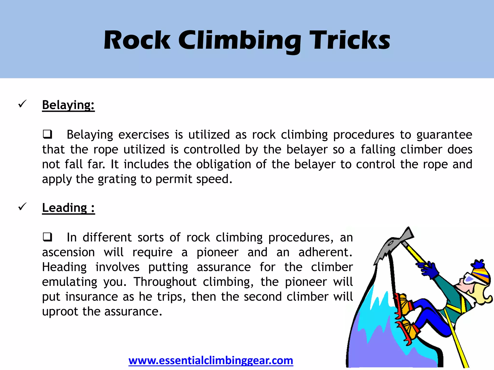 Essential Rock Climbing Tricks and Techniques | PPTX