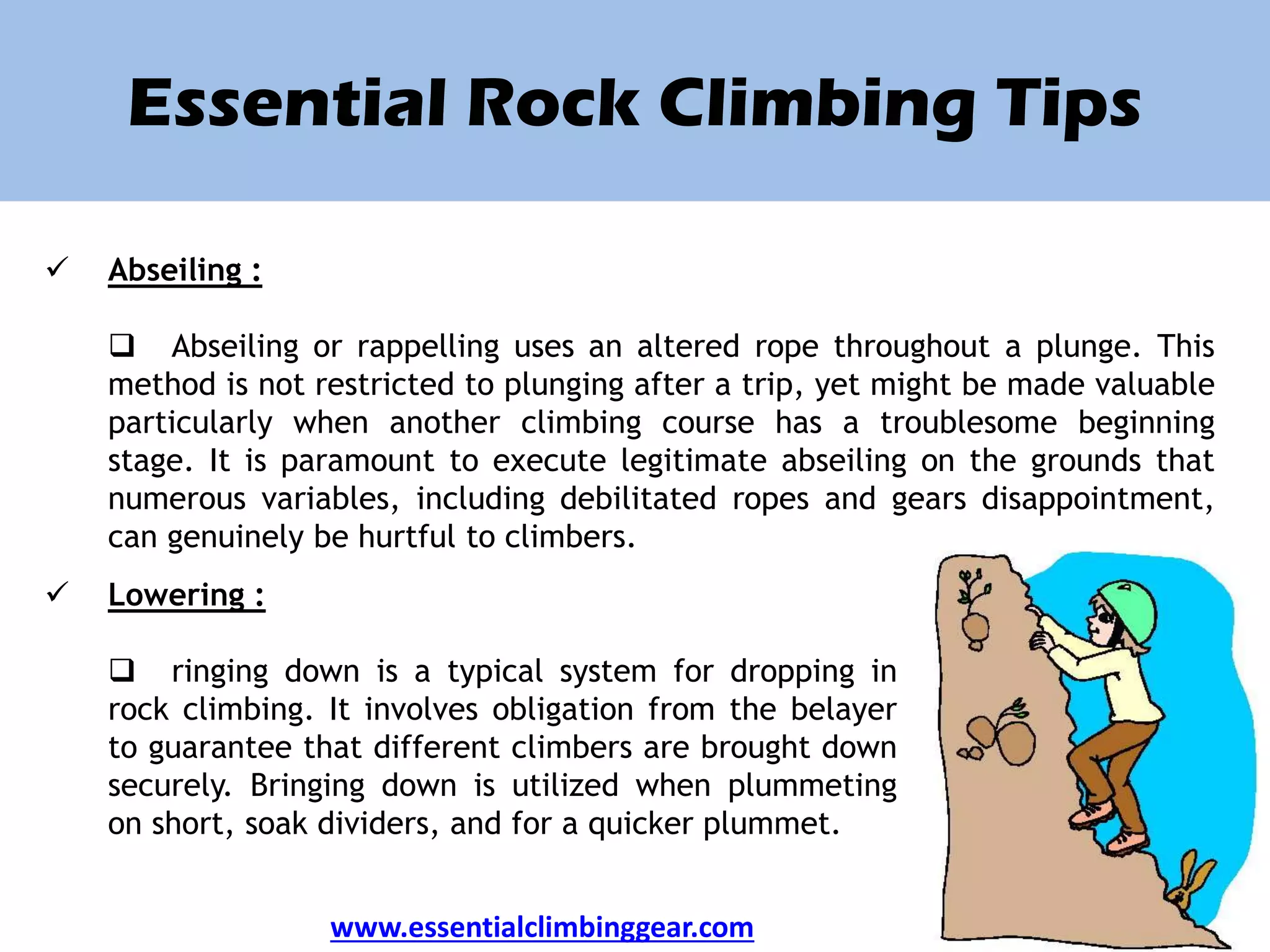 Essential Rock Climbing Tricks and Techniques | PPTX