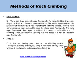 Essential Rock Climbing Tricks and Techniques | PPTX