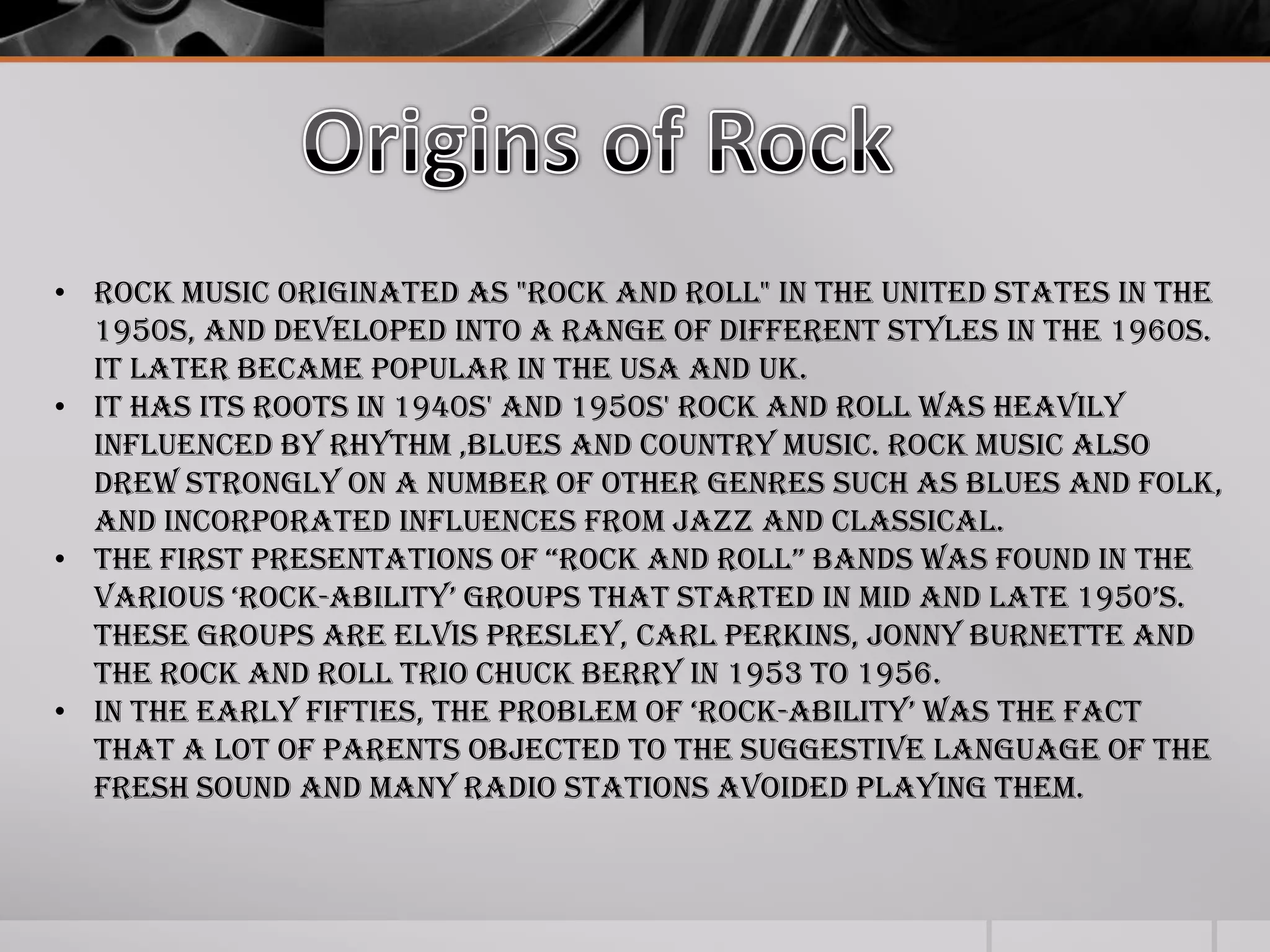 Rock - codes and conventions | PPTX