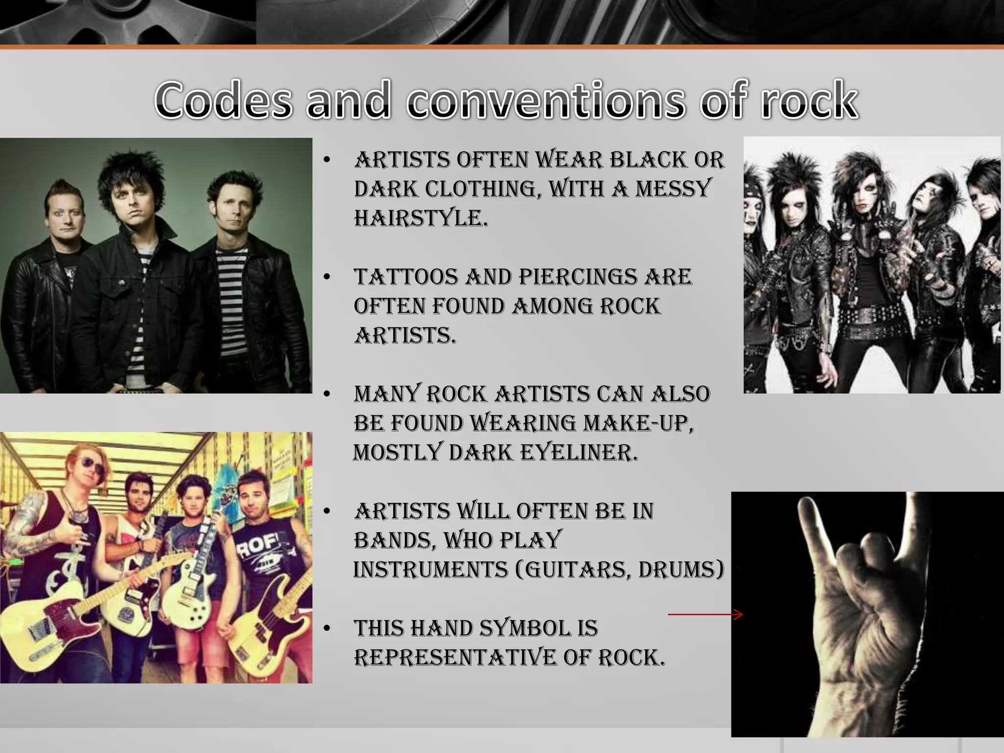 Rock - codes and conventions | PPTX