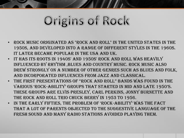 Rock - codes and conventions | PPTX