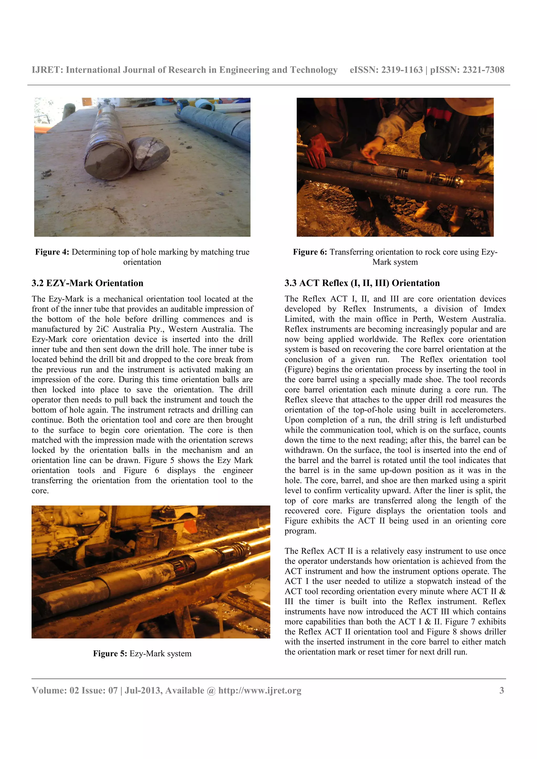 Rock core orientation for mapping discontinuities and | PDF