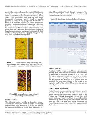 Rock core orientation for mapping discontinuities and slope stability ...