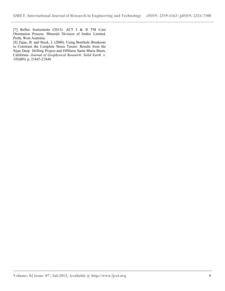 Rock core orientation for mapping discontinuities and slope stability ...