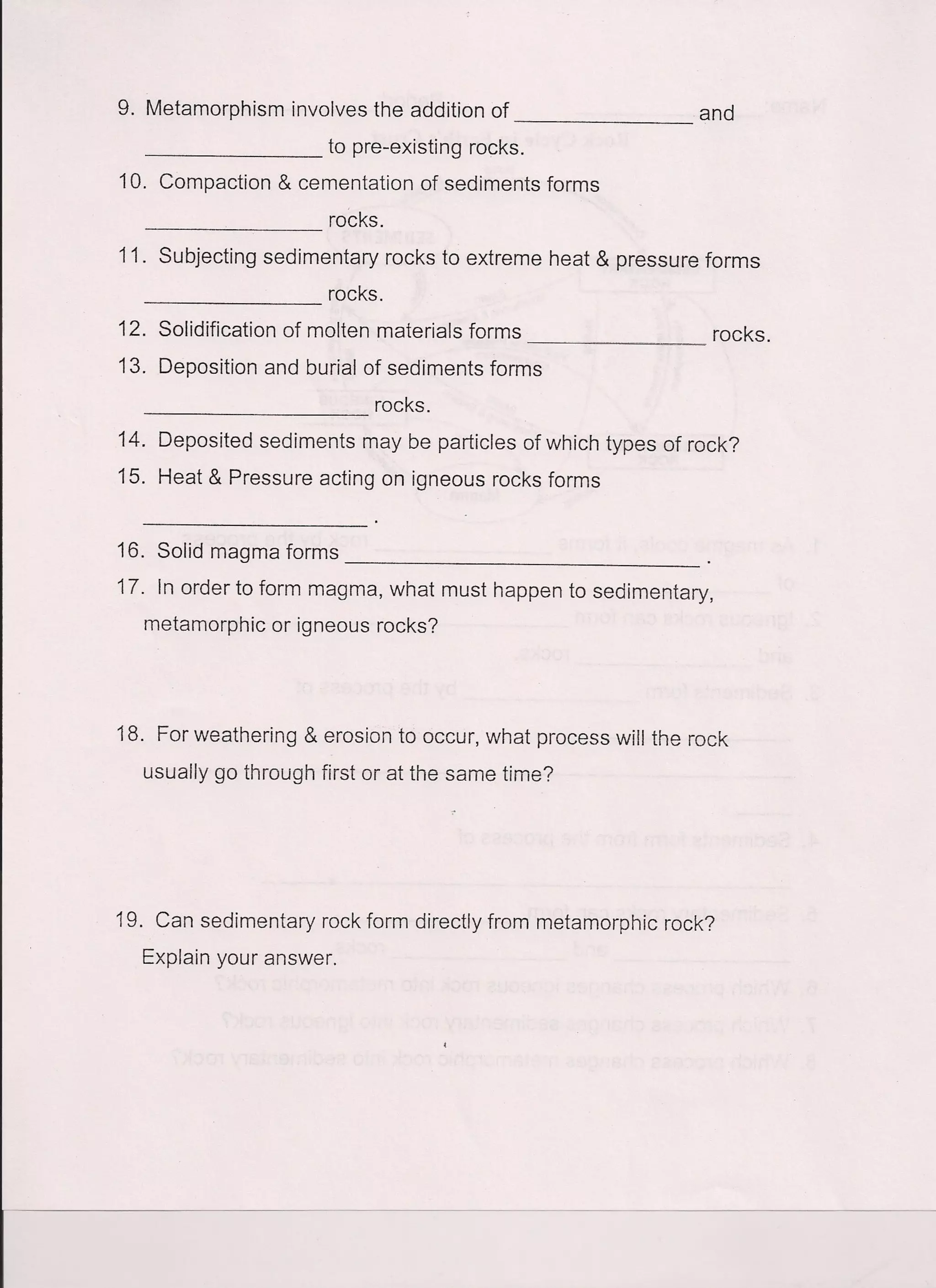 Rock cycle in the earth's crust | PDF | Geology | Science