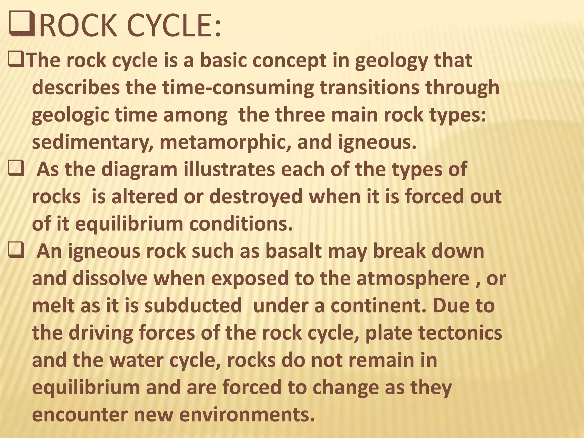 rock cycle and metamorphic rock | PPTX