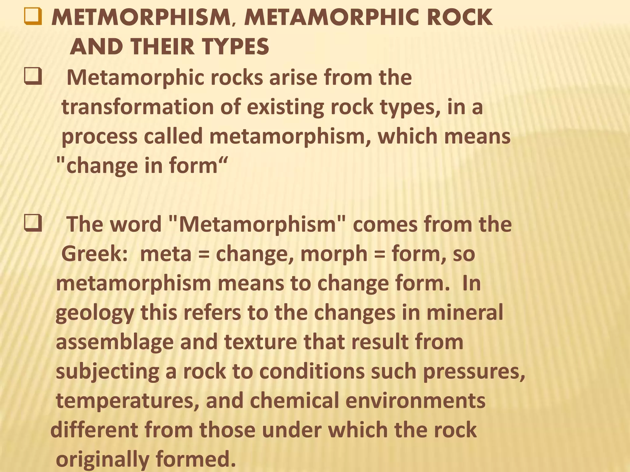 rock cycle and metamorphic rock | PPTX