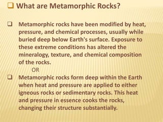 rock cycle and metamorphic rock | PPTX