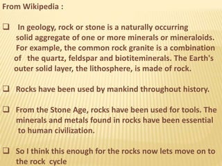 rock cycle and metamorphic rock | PPTX