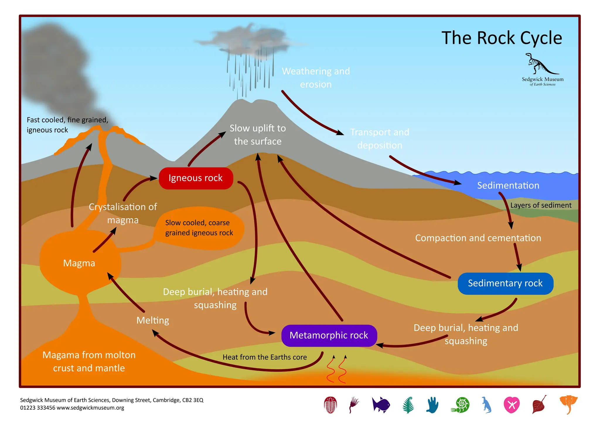 Rock Cycle image for science class 5th 8th | PDF