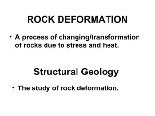 Rock deformation | PPT