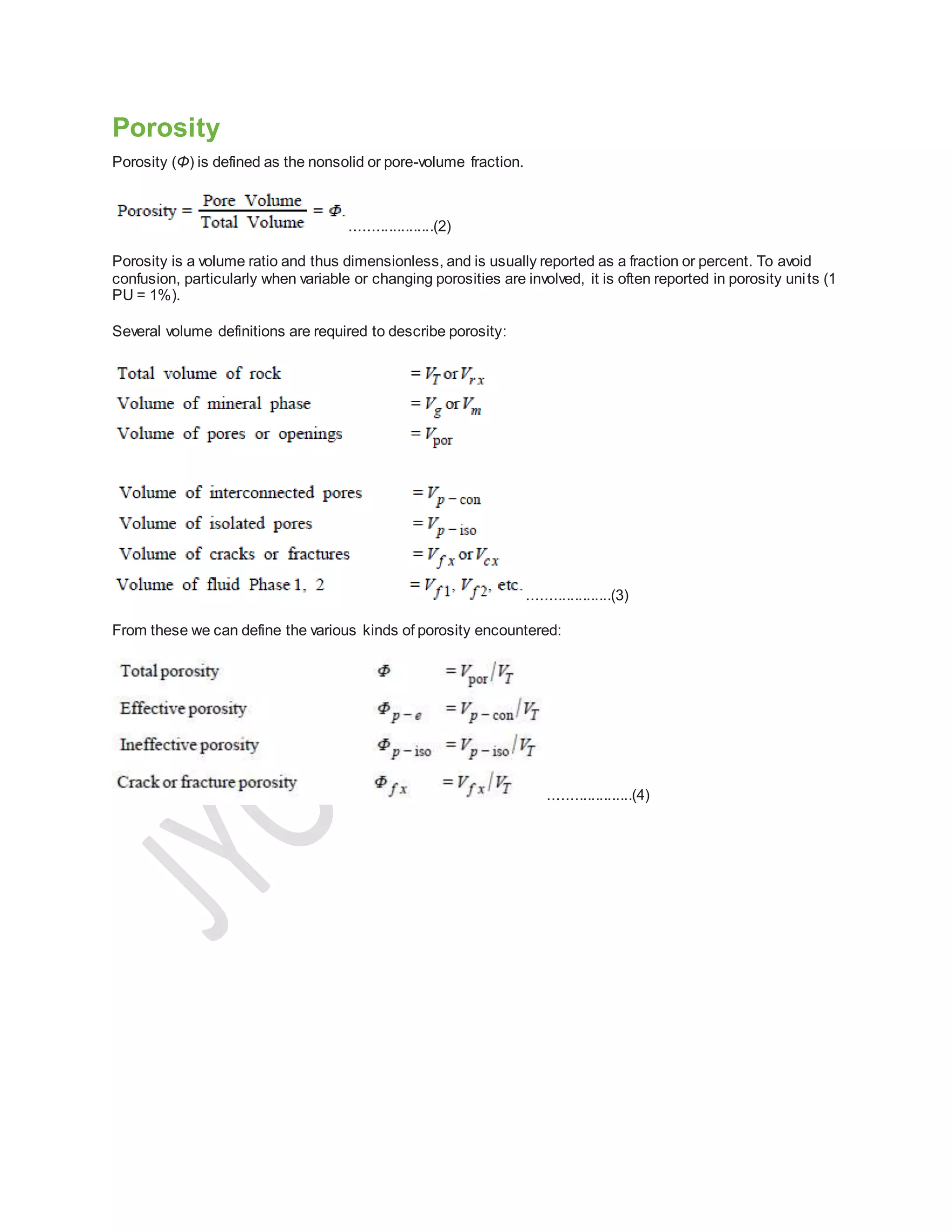 Rock density and porosity lab | DOCX
