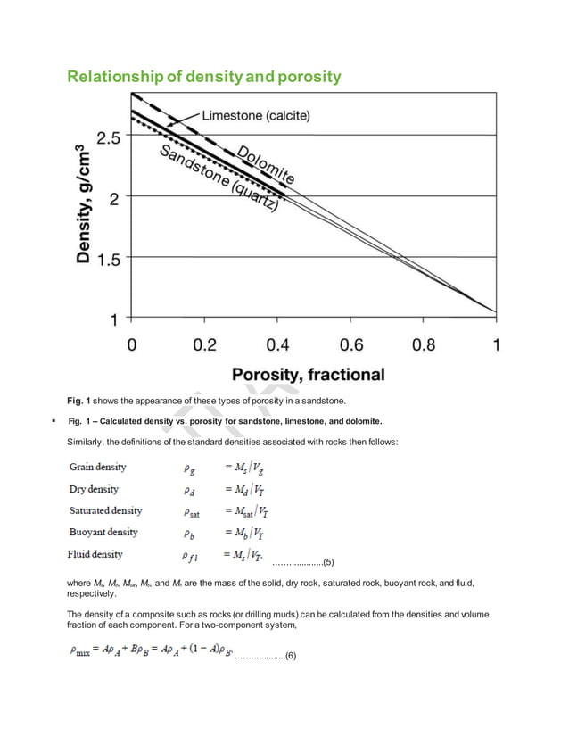 Rock density and porosity lab | DOCX