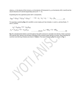 Rock density and porosity lab | DOCX