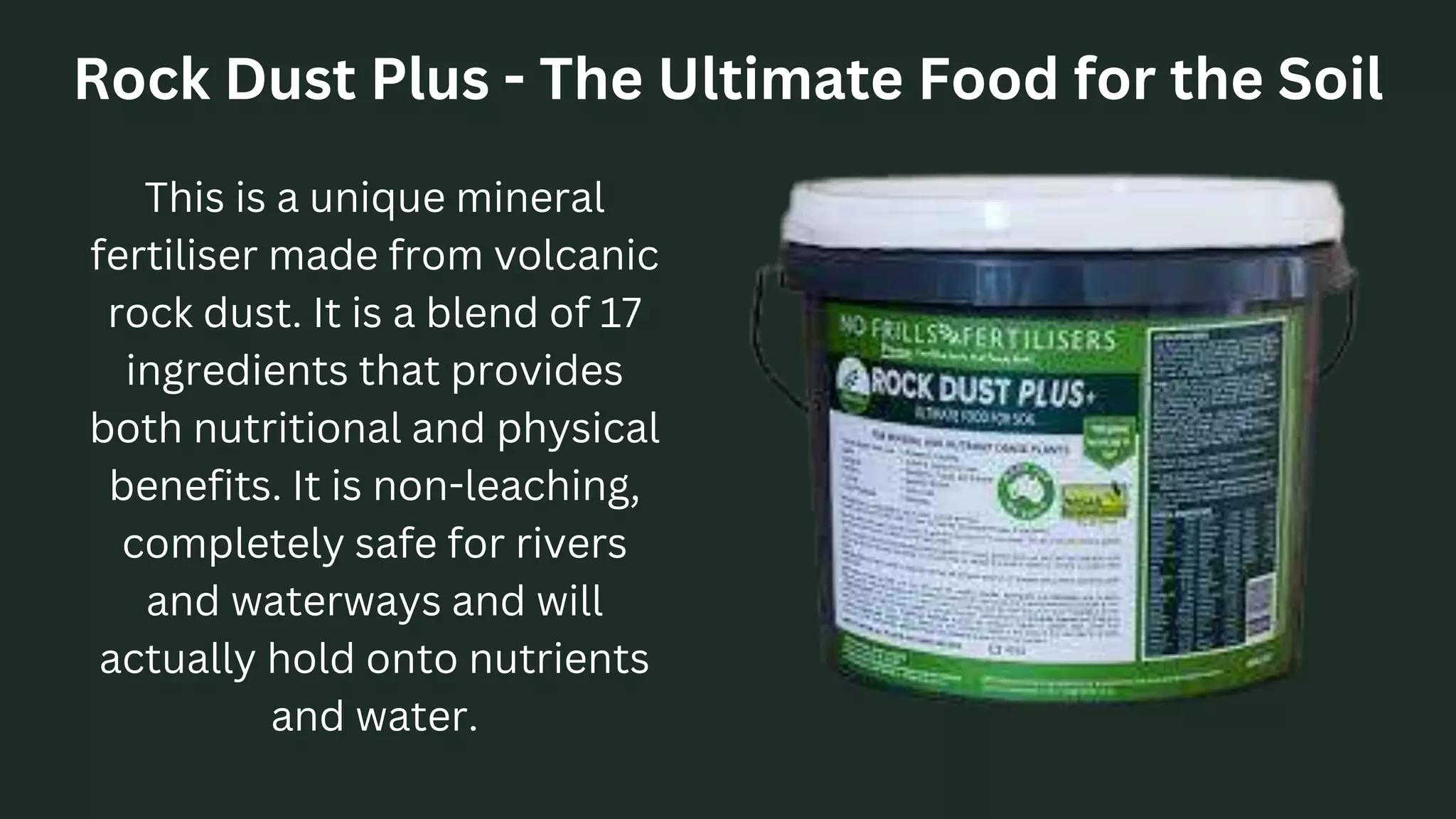 Rock Dust Plus - The Ultimate food for the Soil | PPT