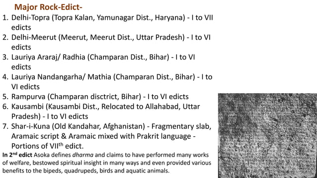 Rock Edict No.02 of Ashoka | PPTX