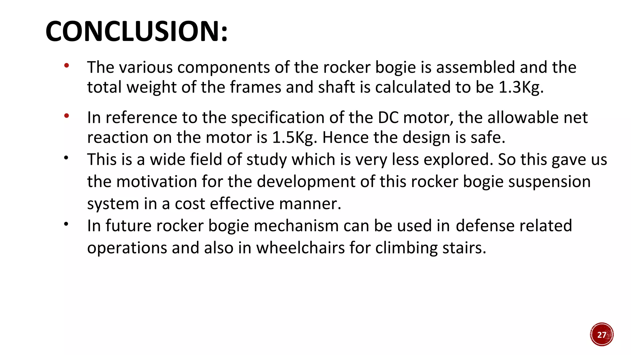 Rocker bogie mechanism | PPT