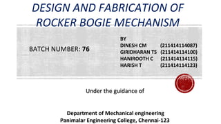 Rocker bogie mechanism | PPT
