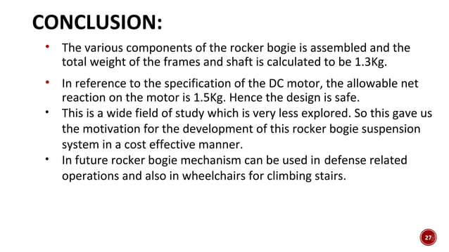 Rocker bogie mechanism | PPT | Track and Field | Sports