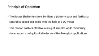 Rocker Shaker- standard operating procedure | PPTX