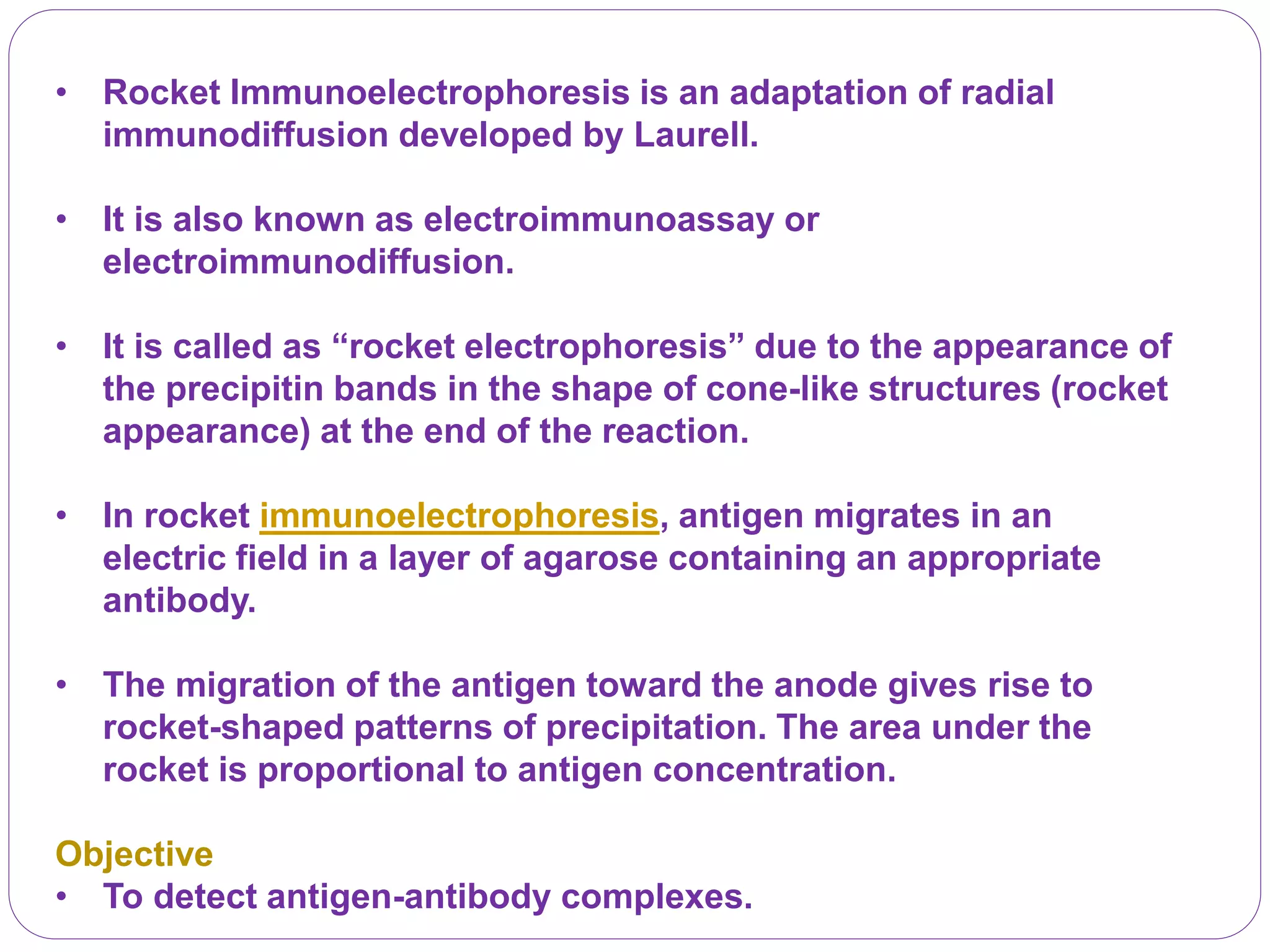 Rocket immunoelectrophoresis | PPTX