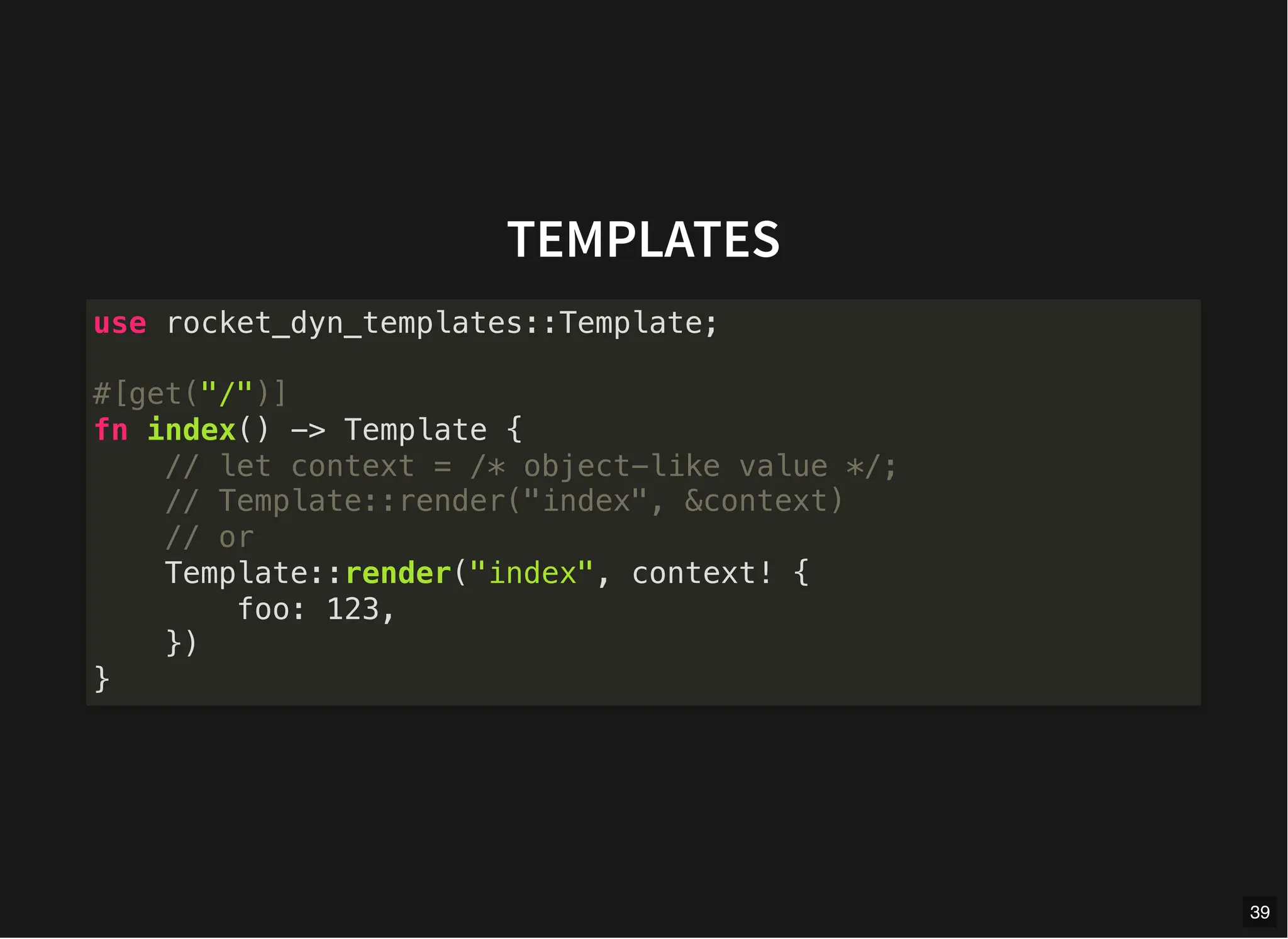 Nell’iperspazio con Rocket: il Framework Web di Rust! | PPT