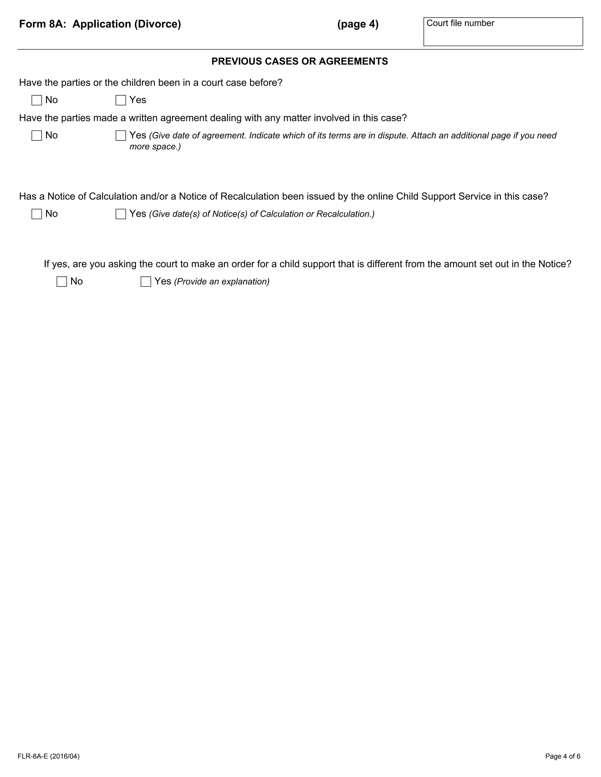 Rocket Divorce Form 8a | PDF