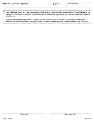 Rocket Divorce Form 8a | PDF