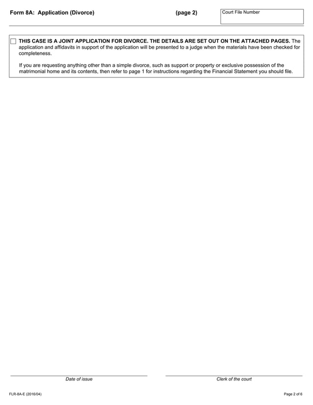 Rocket Divorce Form 8a | PDF