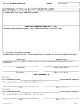 Rocket Divorce Form 8a | PDF