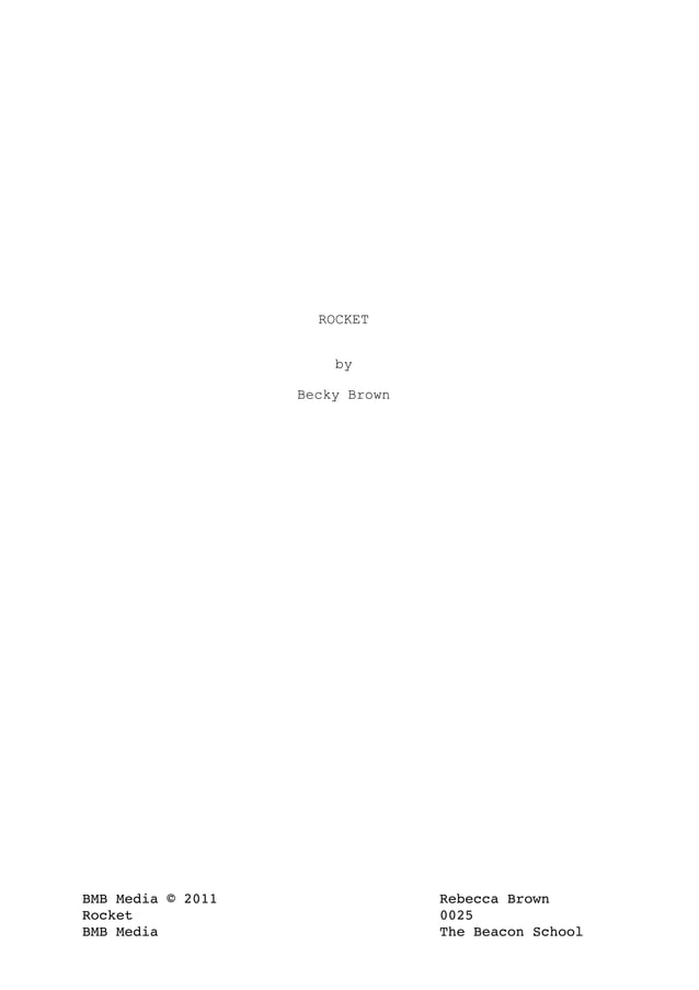 Rocket film draft two | PAGES