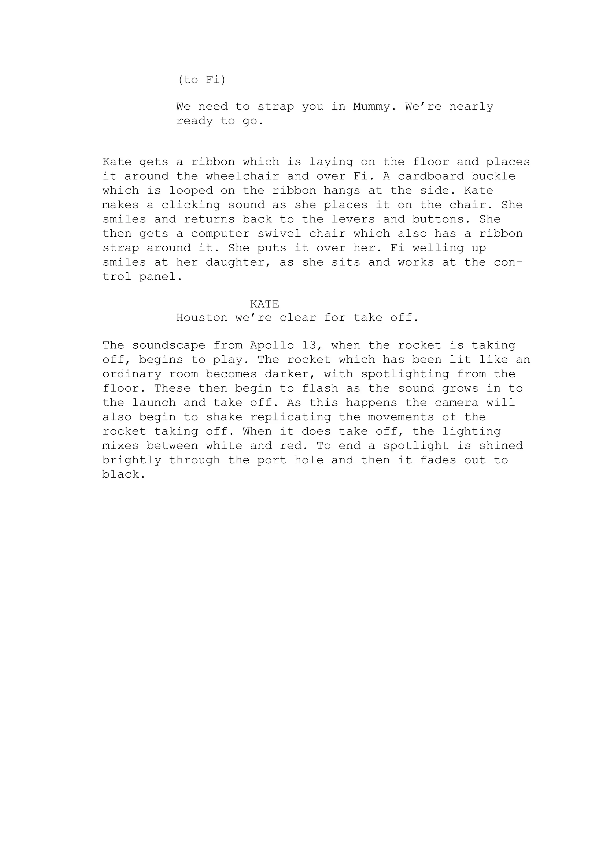 Rocket film script draft three | PAGES