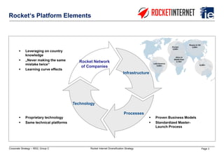 Rocket internet Diversification Strategy | PPTX
