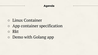 Rkt Container Engine | PPT