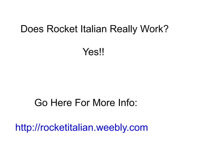 Rocket Italian | PPT